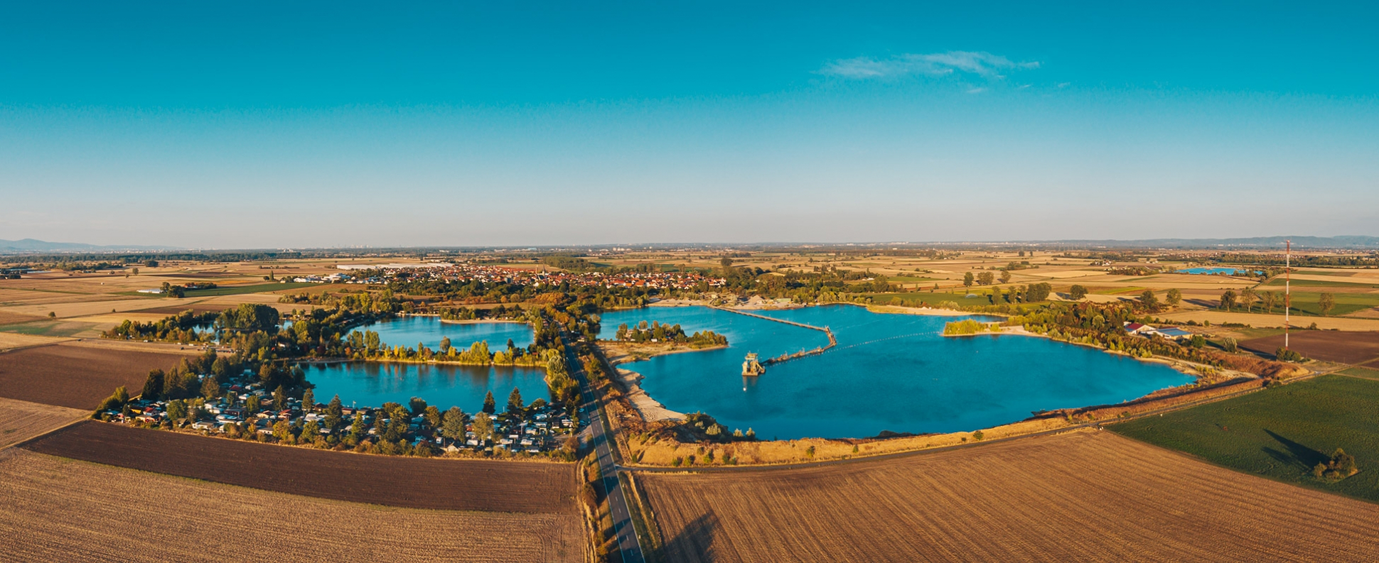 Luftbild Kiebertsee Geinsheim am Rhein - VONGANZOBEN Luftbildfotografie ...
